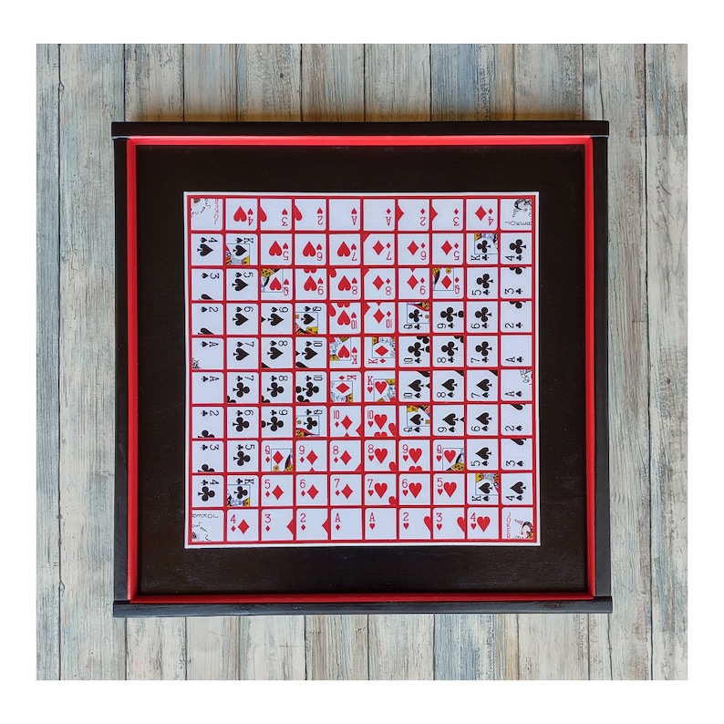 One Eyed Jack Game Board Playing Cards Game Board Hand Made - Etsy