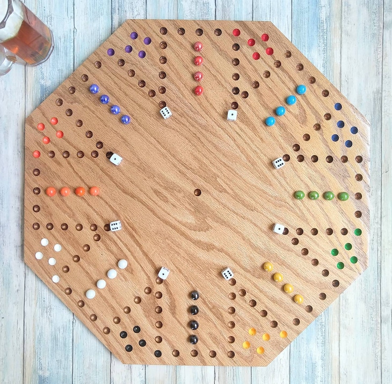 4/8 or 6/8 Player Wahoo Game Board – Deluxe Red Oak – Double-sided ...