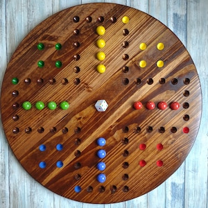 4/6 Player Extra Large Marble Wahoo , 1" Marble 4/6 Player Wahoo Board ...