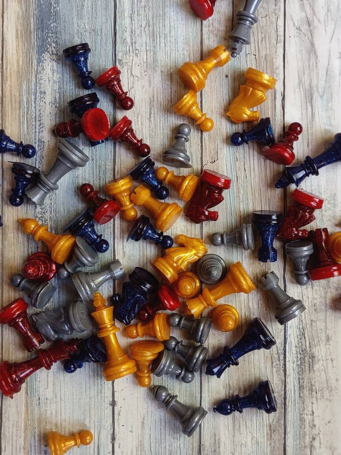 Sapphire & Ruby Chess Set Game Pieces Standard Size Chess Set - Etsy