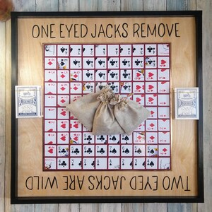 One Eyed Jack Game Board Playing Cards Game Board Hand Made - Etsy