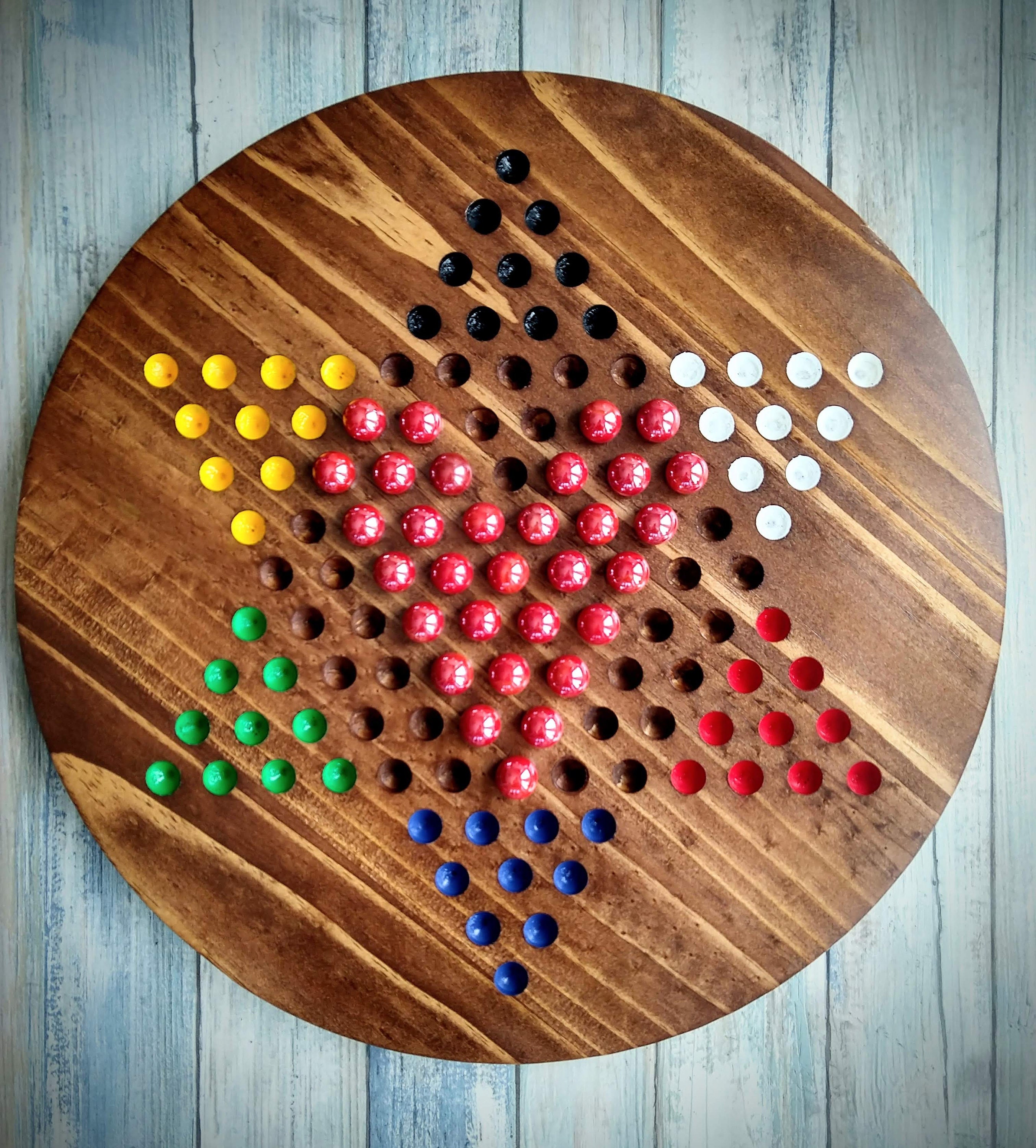 Chinese Checkers/ Wahoo Game Board, Double Side Chinese Checkers and ...