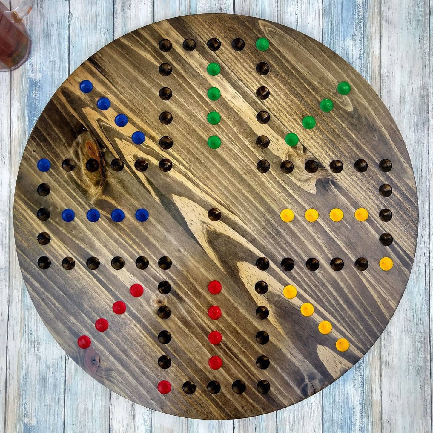 Extra Large Marble Wahoo, 4 Player Wahoo Board, 1"marble Wahoo Game ...