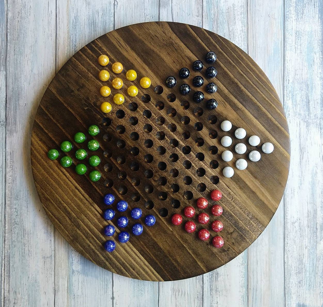 Chinese Checkers/ Wahoo Game Board, Double Side Chinese Checkers and ...