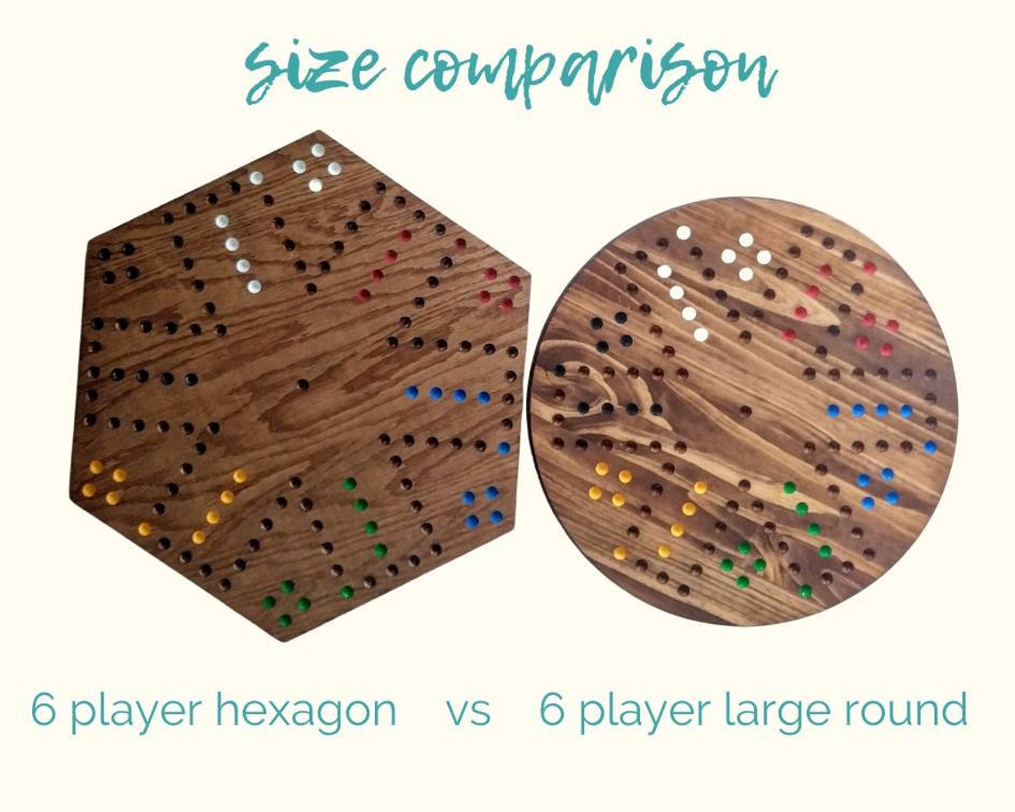 6 Player Hexagon Wahoo Game Board Large Hexagon Aggravation | Etsy