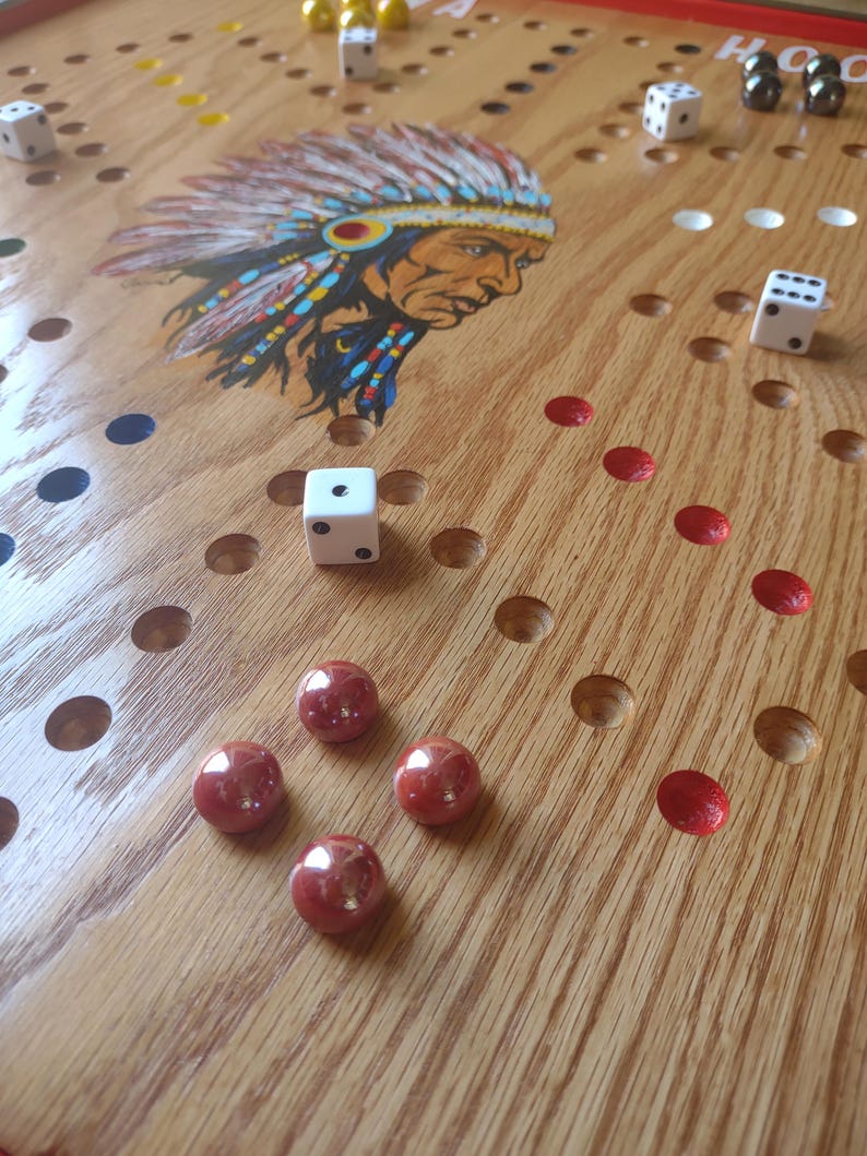 Retro-style Wahoo Game – Hand-painted Wooden Board, Wahoo Game Board ...