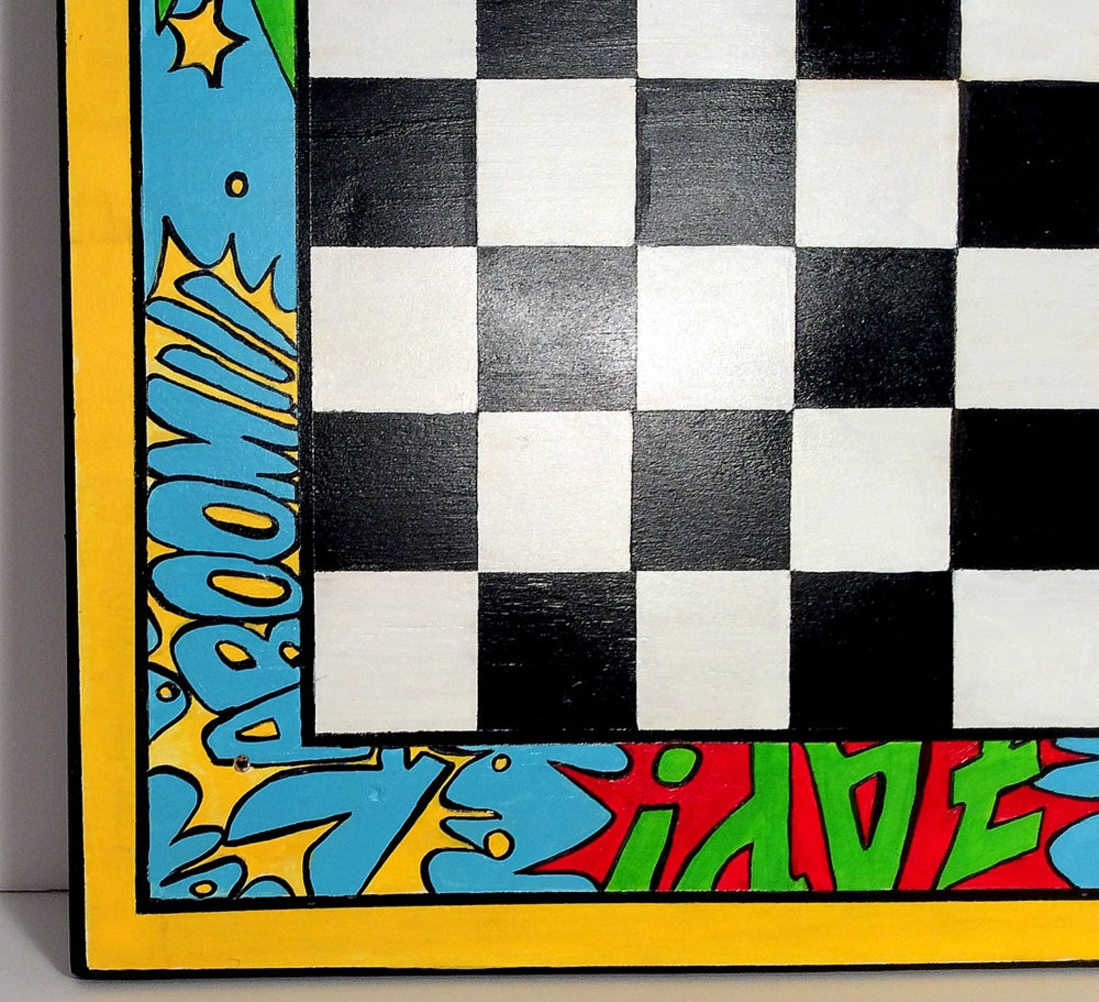 Comic Book Checker Board Comic Style Game Board Old School | Etsy