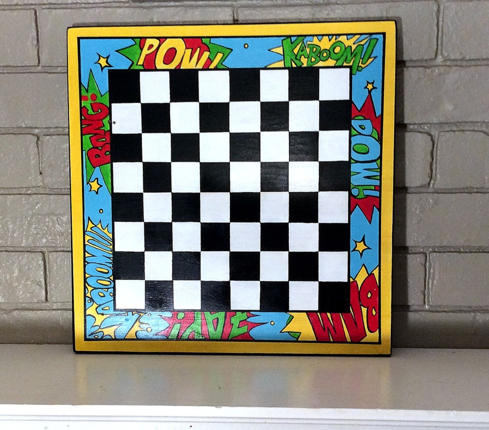 Comic Book Checker Board Comic Style Game Board Old School | Etsy