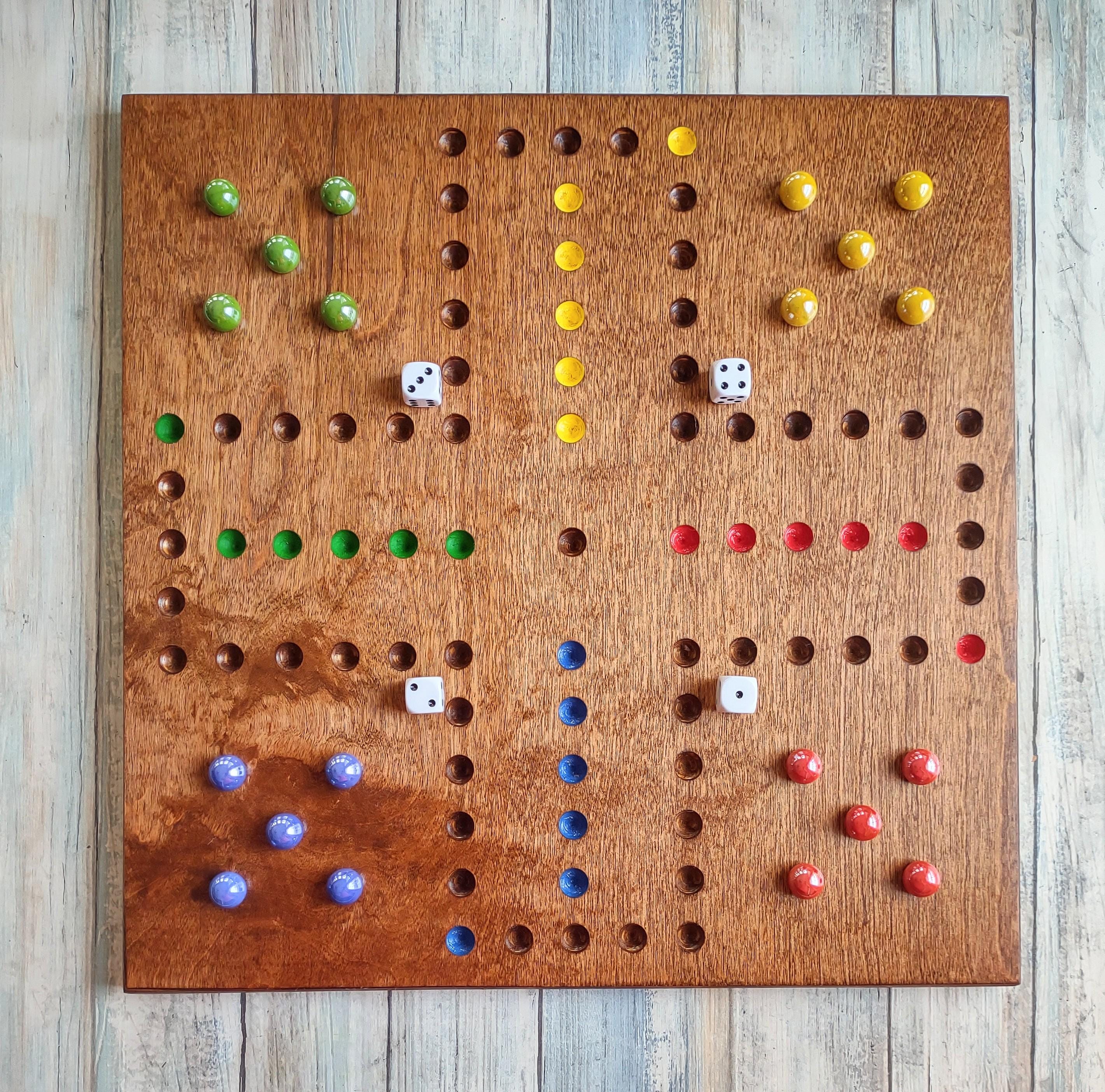 5 Marbles per Player, Small 4-player Wahoo Game Board, Four-player ...