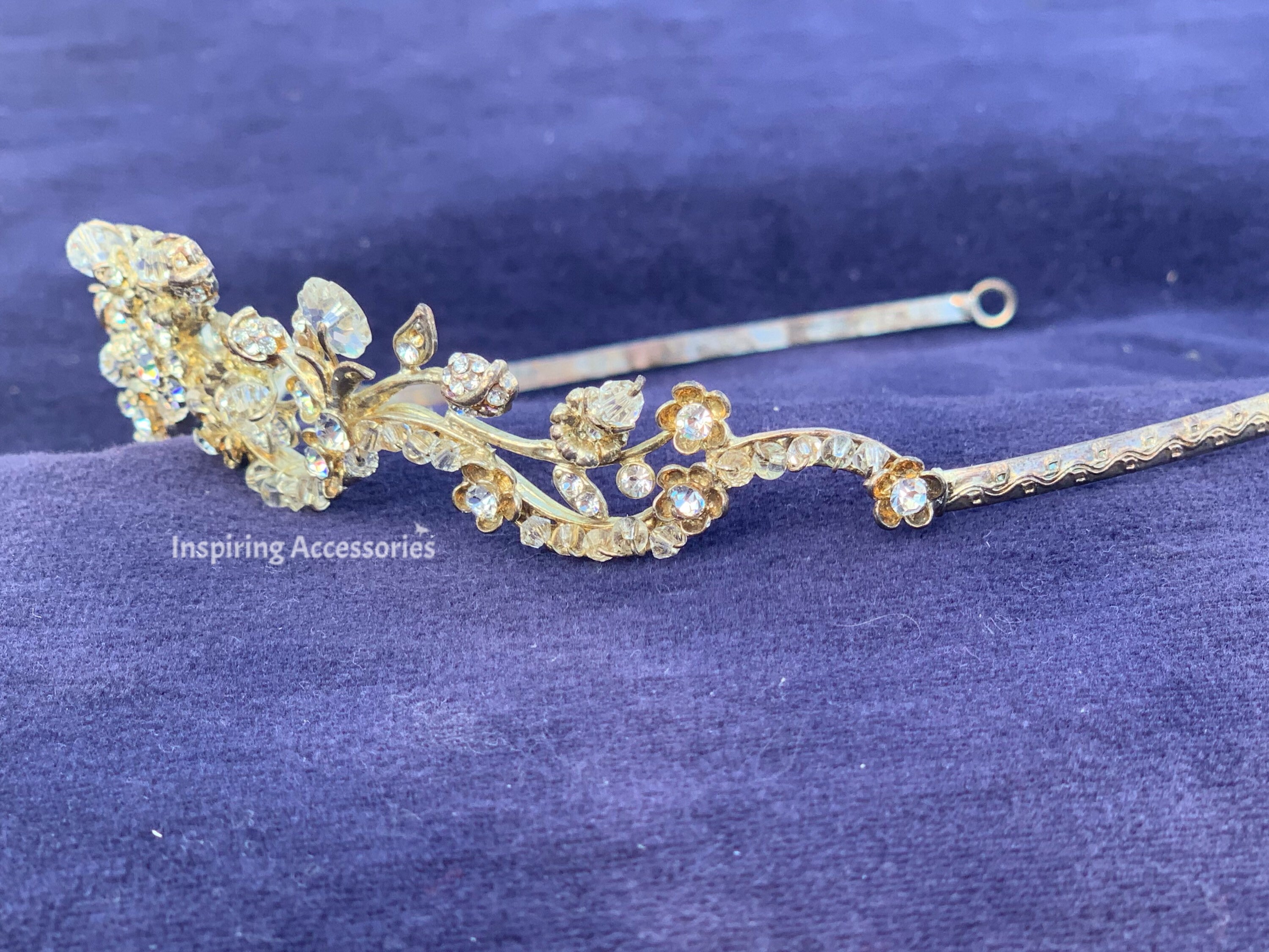 Vintage Gold Floral Tiara - Etsy