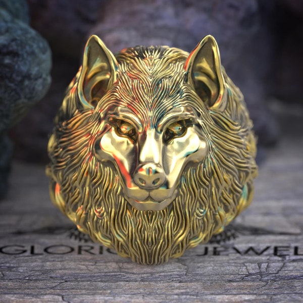 Mens Wolf Ring - Etsy