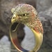 Eagle Gold Ring, Hawk Signet Ring, Bird Jewellery, Free Bird Jewelry ...