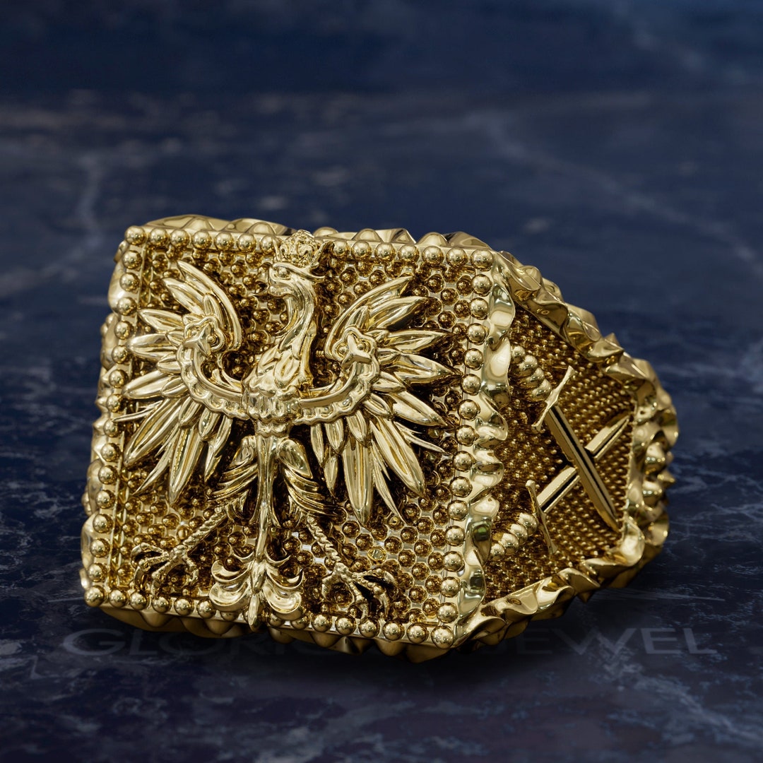 Polish Eagle Ring, Polish Eagle Swords, Polska Bialo Czerwoni, Poland ...