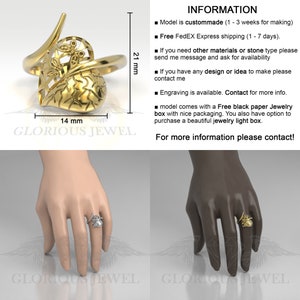 Floral Heart Butterfly Ring - Nature Inspired Jewelry - Butterfly ...