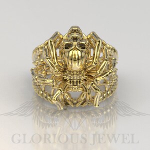Spider Ring Jewelry, Skull Biker Ring, Spider Jewelry, Unique Jewelry ...