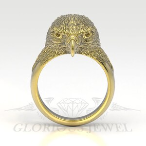 Eagle Gold Ring, Hawk Signet Ring, Bird Jewellery, Free Bird Jewelry ...