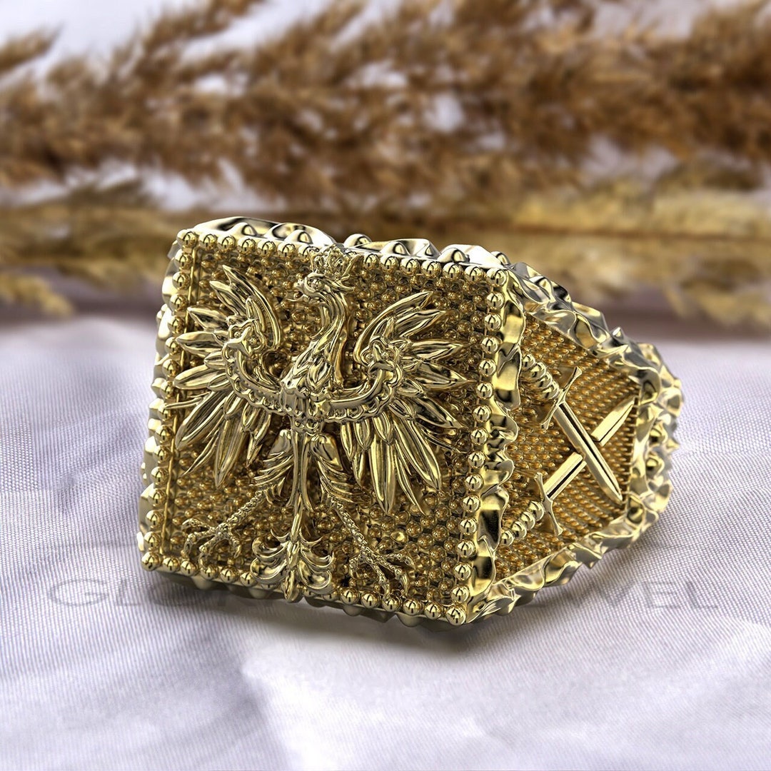 Polish Eagle Ring, Polish Eagle Swords, Polska Bialo Czerwoni, Poland ...
