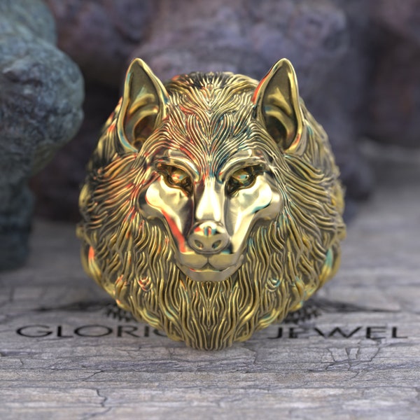 Wolf Ring - Etsy