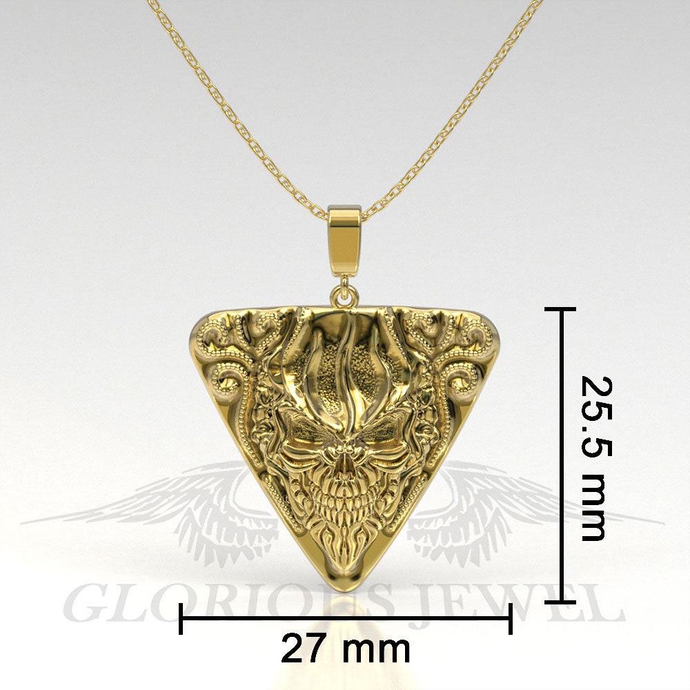 Skull Guitar Pick Fire Skull Guitar Guitar Metal Pick - Etsy