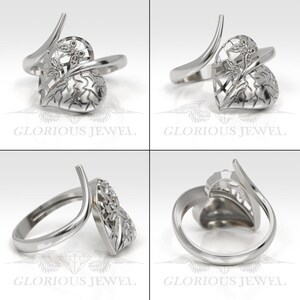 Floral Heart Butterfly Ring - Nature Inspired Jewelry - Butterfly ...