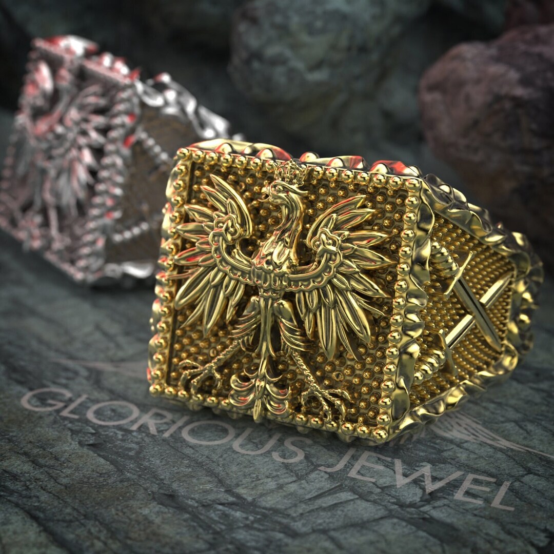 Polish Eagle Ring, Polish Eagle Swords, Polska Bialo Czerwoni, Poland ...