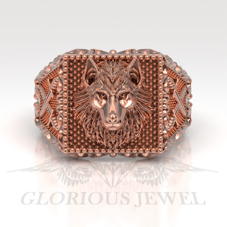 Big Wolf Ring Wolf Sword Ring Gold Wolf Ring Silver Wolf - Etsy
