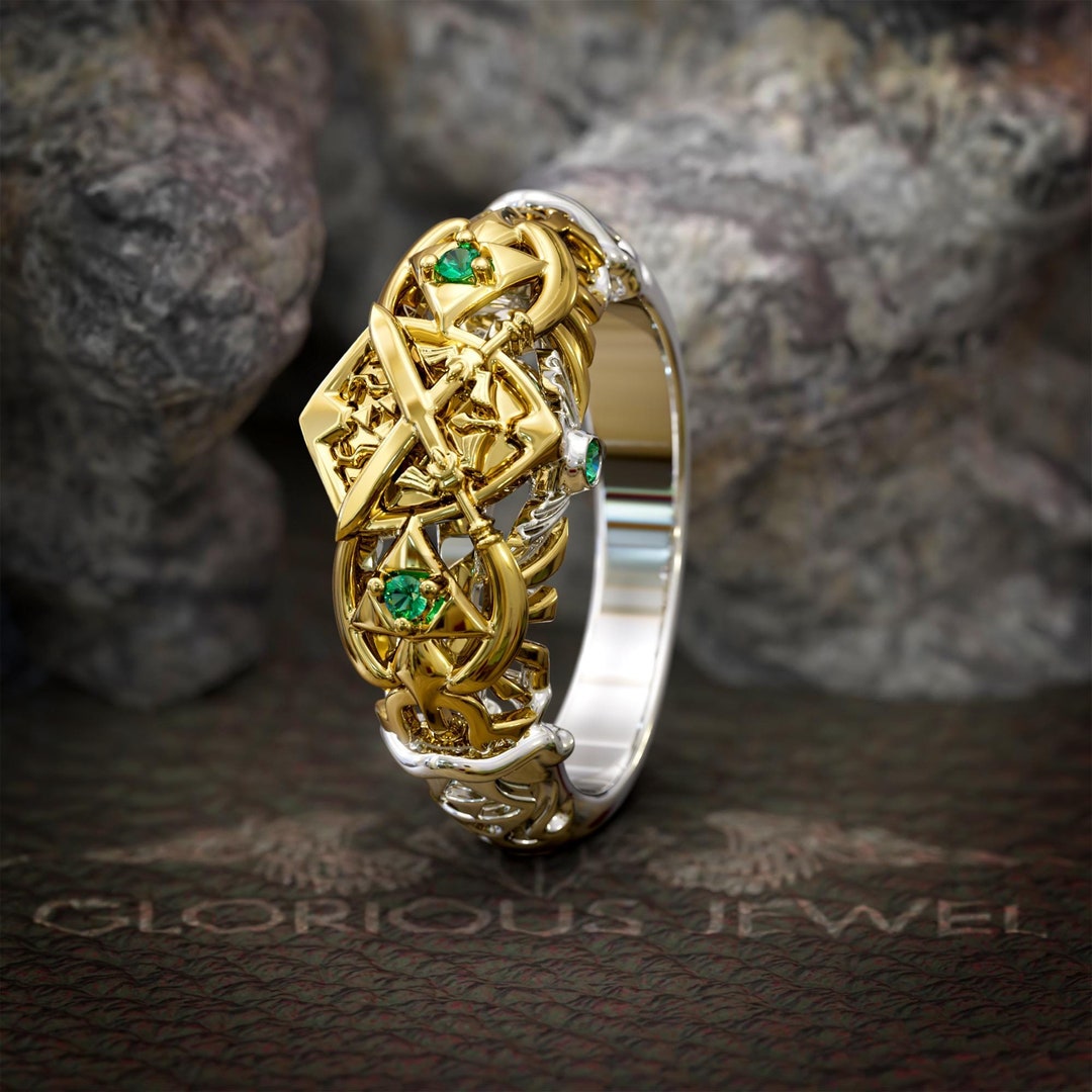Hyrule Inspired Engagement Ring: Gold Zora Heart Stone, Gamer Proposal ...