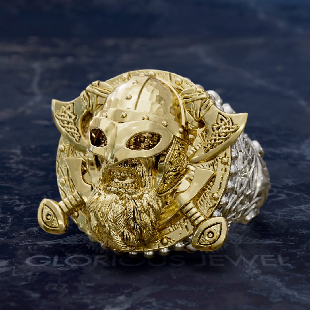 Celtic Viking Jewelry, Big Heavy Viking, Valhalla Calling Jewelry, Gold Viking Ring, Silver ...