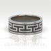 Greek Key Gold Wedding Band Ring: Handcrafted Enamel Design - Etsy Canada