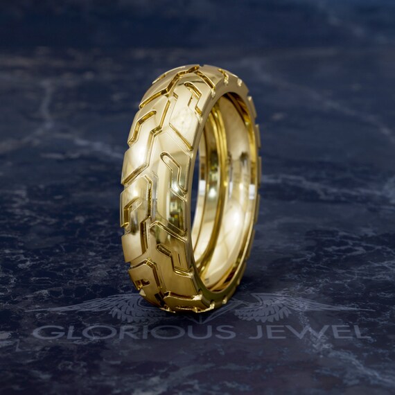 Tire Wedding Rings Mud Tire Wedding Rings JewelryOnLight