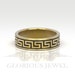 Handcrafted Wedding Greek Key Band With Enamel Detailing - Unique ...