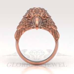 Eagle Gold Ring, Hawk Signet Ring, Bird Jewellery, Free Bird Jewelry ...