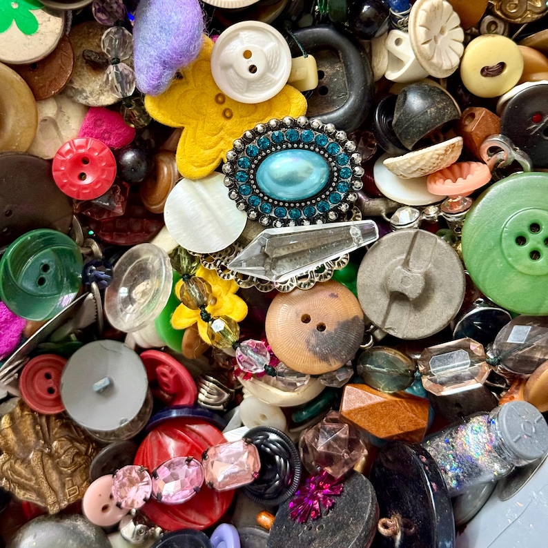 Dragon’s Hoard Beads, Buttons, Findings, Trinkets, Surprise Bag, Crow ...