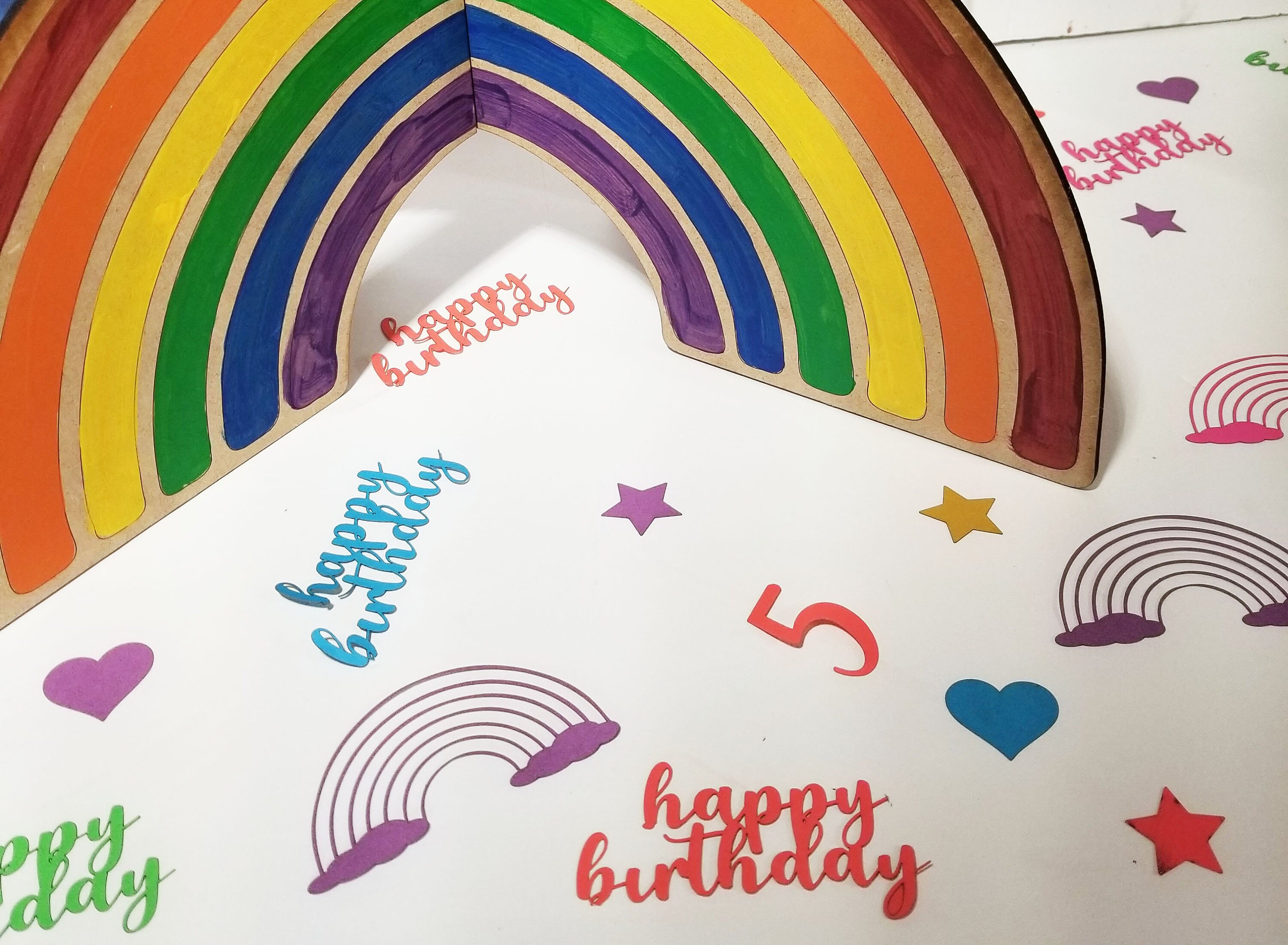 Rainbow Bundle SVG Birthday Decorations for Party - Etsy