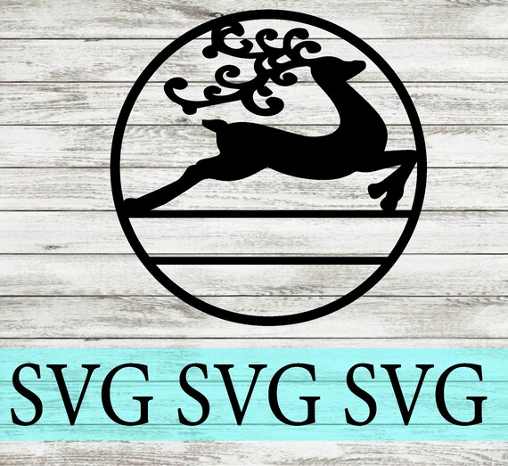 Reindeer Split Monogram SVG | Etsy