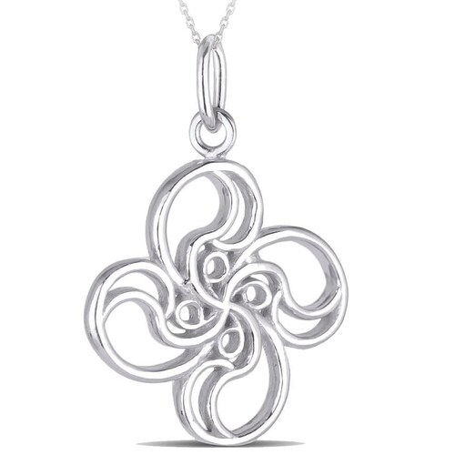 Lauburu Good Luck Silver Charm Lauburu Silver Necklace | Etsy