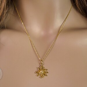 Eguzkilore Necklace sunflower Pendant nature Jewelry basque - Etsy