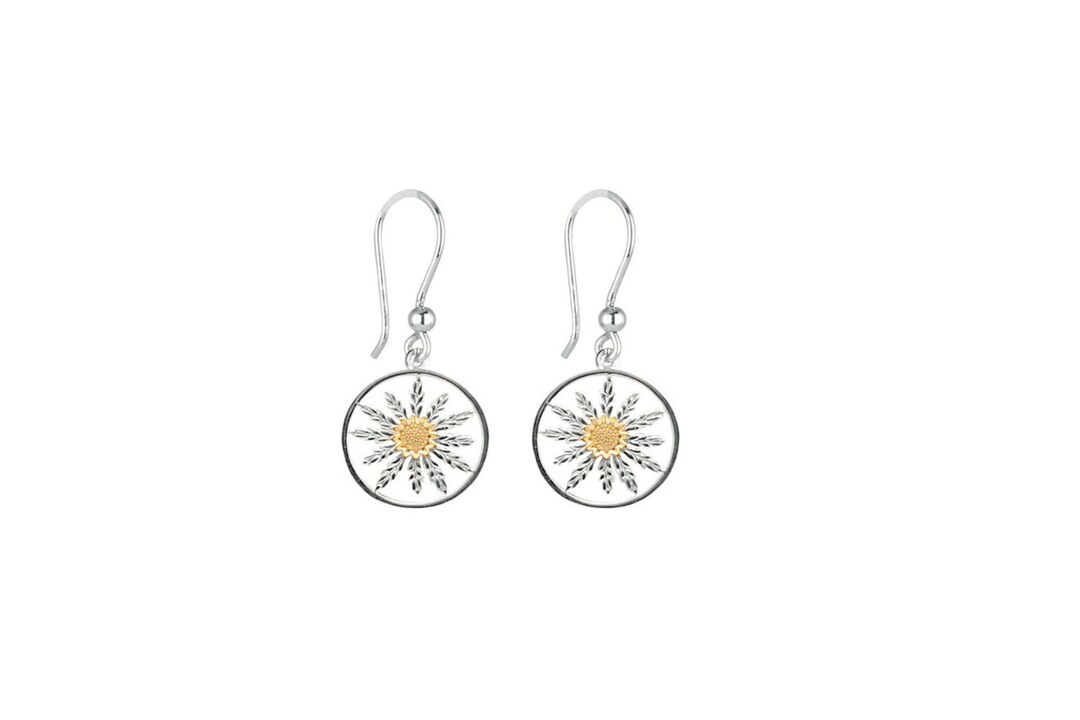 Eguzkilore Cluster Earrings-eguzkilore Charm-basque Jewelry-flower ...