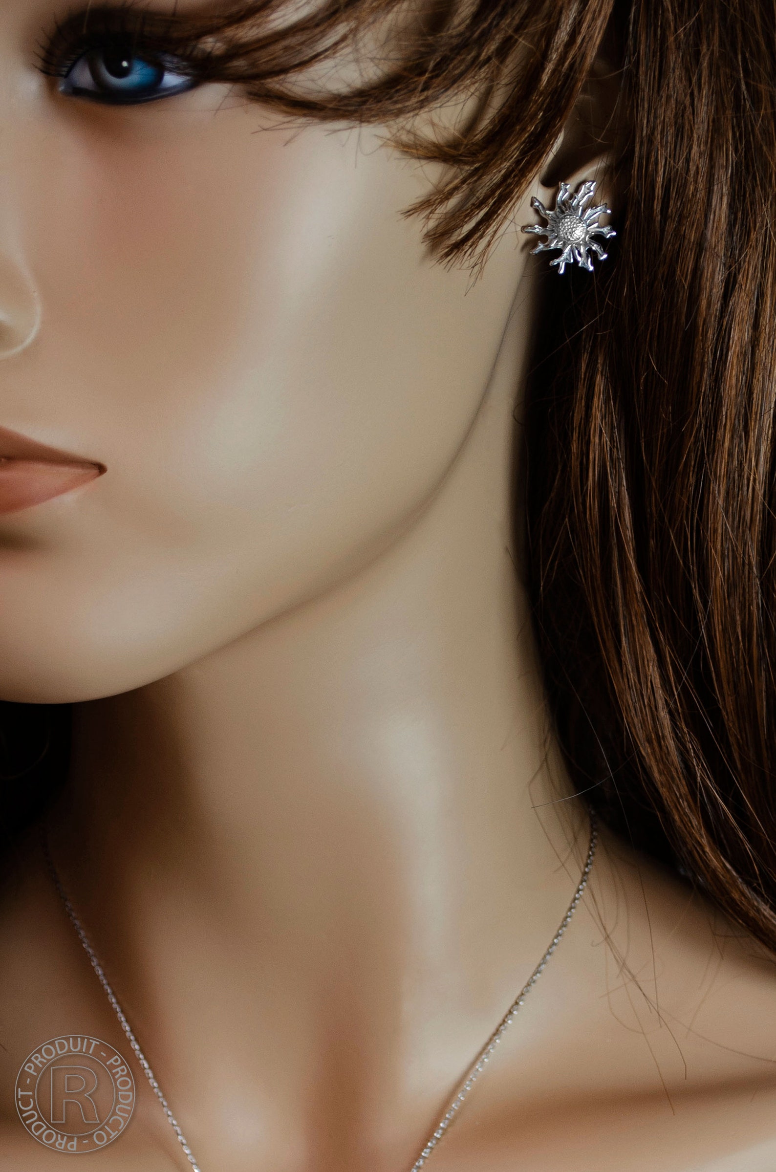 Eguzkilore Silver Earrings Basque SunFlower Earrings | Etsy