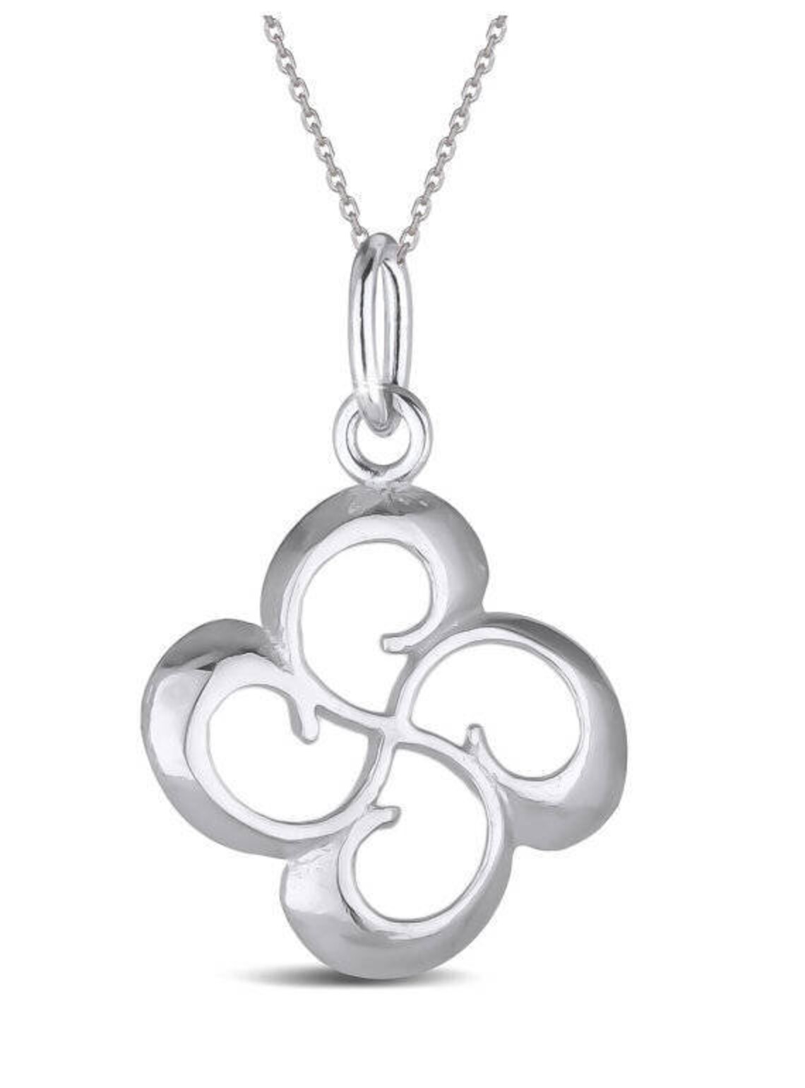 Silver Lauburu Pendant Talisman Jewells Basque Cross - Etsy