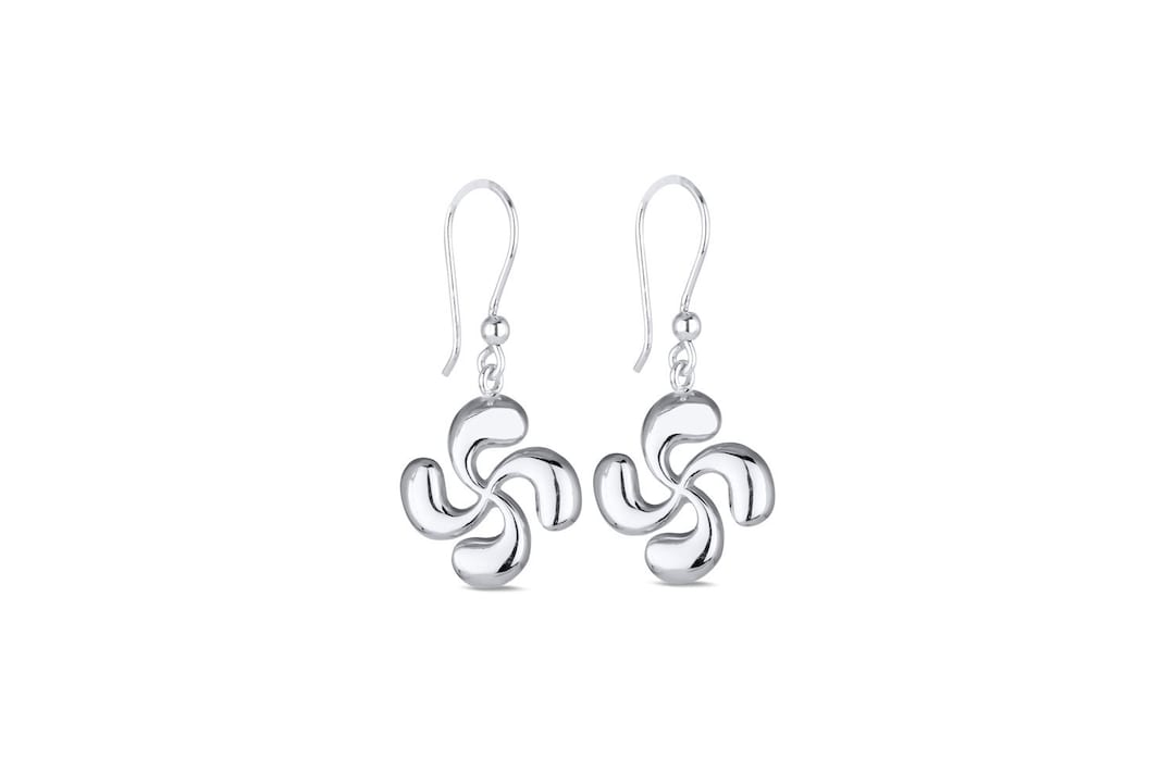Basque Jewelry, Lauburu Jewels, Silver Rhodium Earrings perfect Gift ...