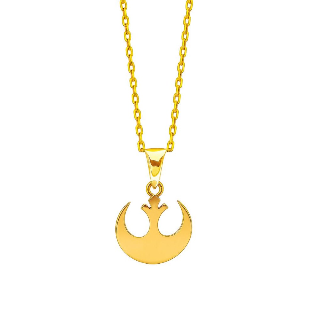 Star Wars Pendant in Gold Plated 18k, Handmade. Chain Included as a ...