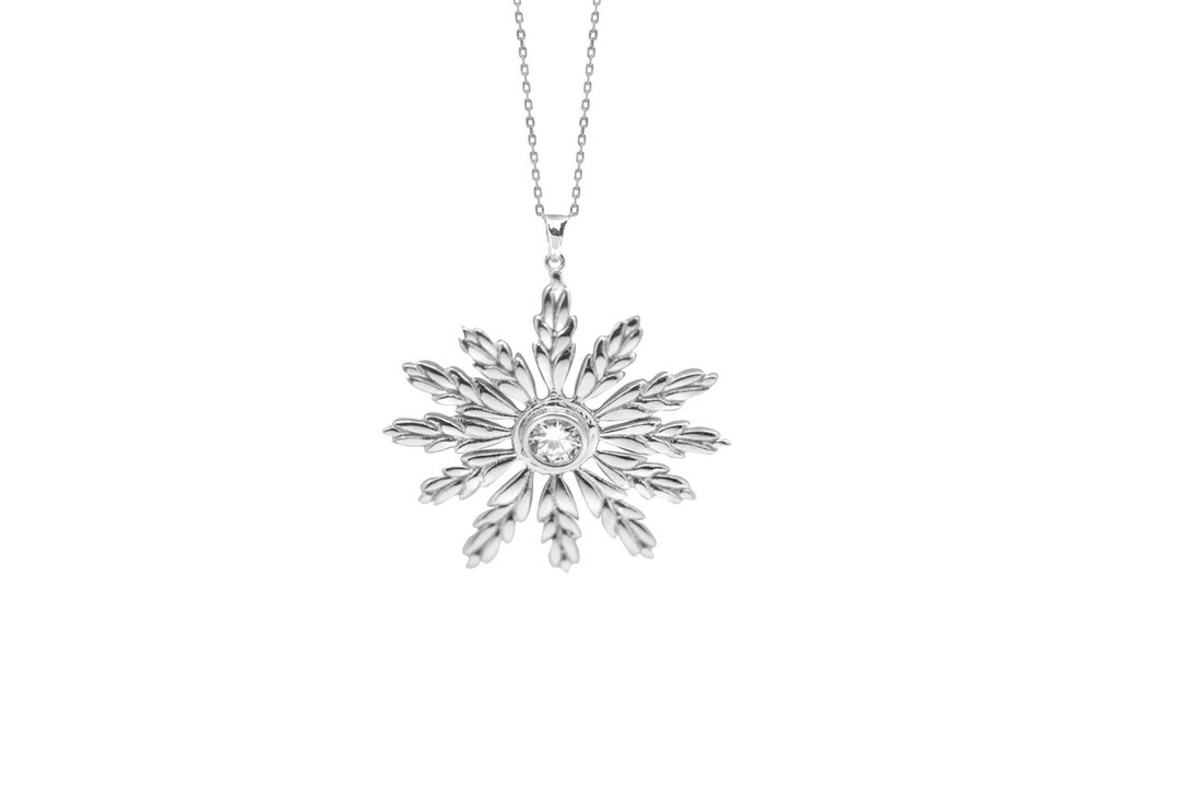 Silver and Zircon Basque Sunflower Pendant - Eguzkilore Necklace ...