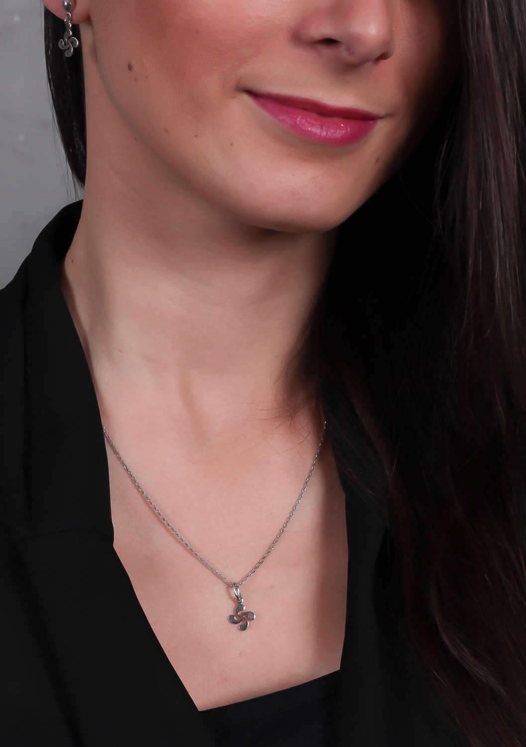 Lauburu Silver Basque Pendant Basque Necklace Lauburu - Etsy