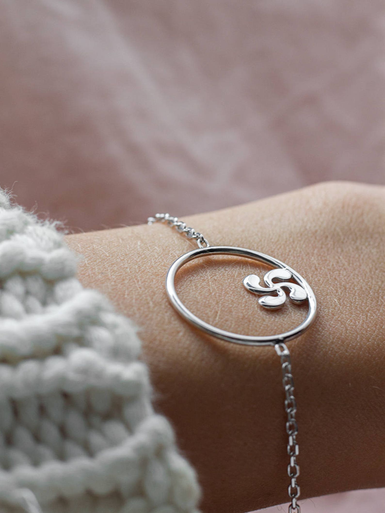 Lauburu-basque Jewelry-woman Bracelet Charm-good Luck Jewels - Etsy