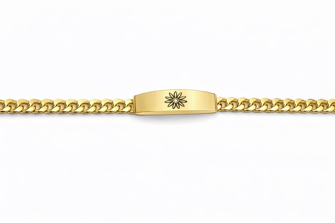 Adjustable Bracelet Eguzkilore Basque Flower in Gold Stainless Steel ...