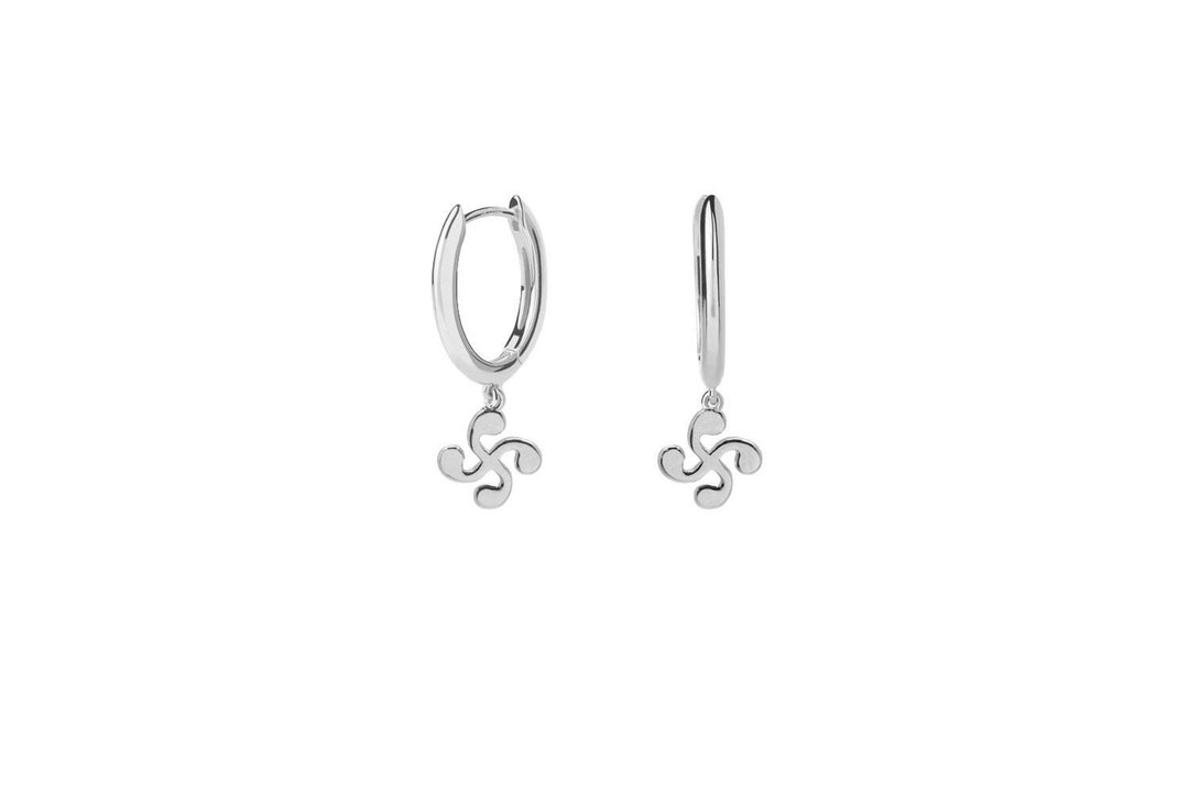 Lauburu Earings in Sterling Silver 925, Handmade in Our Workshop ...