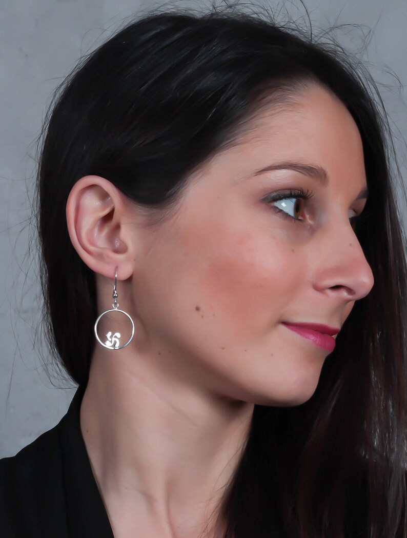 Original Basque Jewelry Basque Good Luck Earrings Lauburu - Etsy