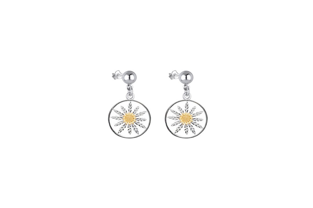 Eguzkilore Dangle Earrings-eguzkilore Charm-basque Jewelry-flower ...