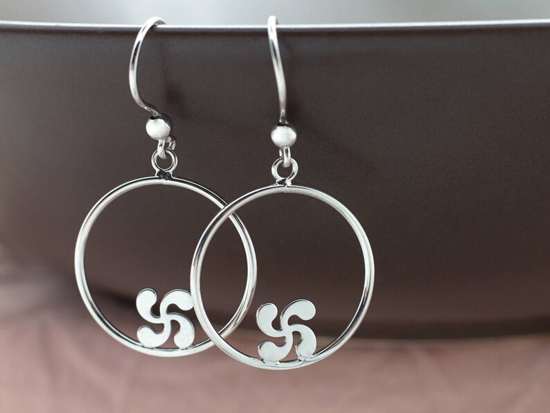 Original Basque Jewelry Basque Good Luck Earrings Lauburu - Etsy